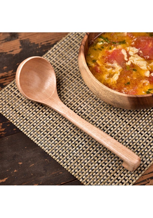 Ahşap Kaşık Kancalı, Uzun Saplı Büyük Çorba Kaşığı Çorba Kaşığı Yağ ...