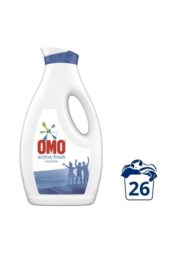 Omo Active Fresh Beyazlar İçin Sıvı Çamaşır Deterjanı 26 Yıkama 1690 ML ...
