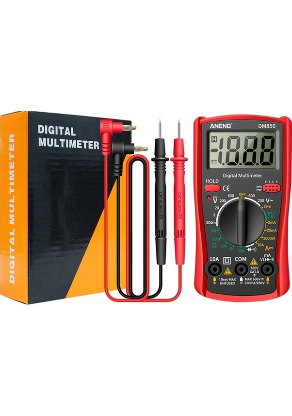 Kırmızı-dm850 Pens Metre Multimetre Multimetre Gerilim Akım Amp Diyot ...