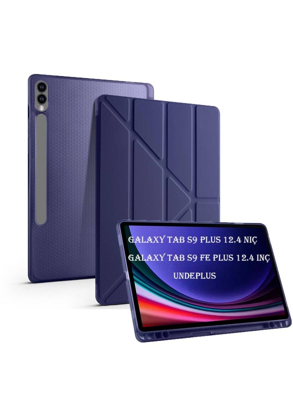 Samsung Galaxy Uyumlu Tab S9 Ultra / S8 Ultra Kılıf Kalem Bölmeli Trifolding Case Sm-x900-x910 ...