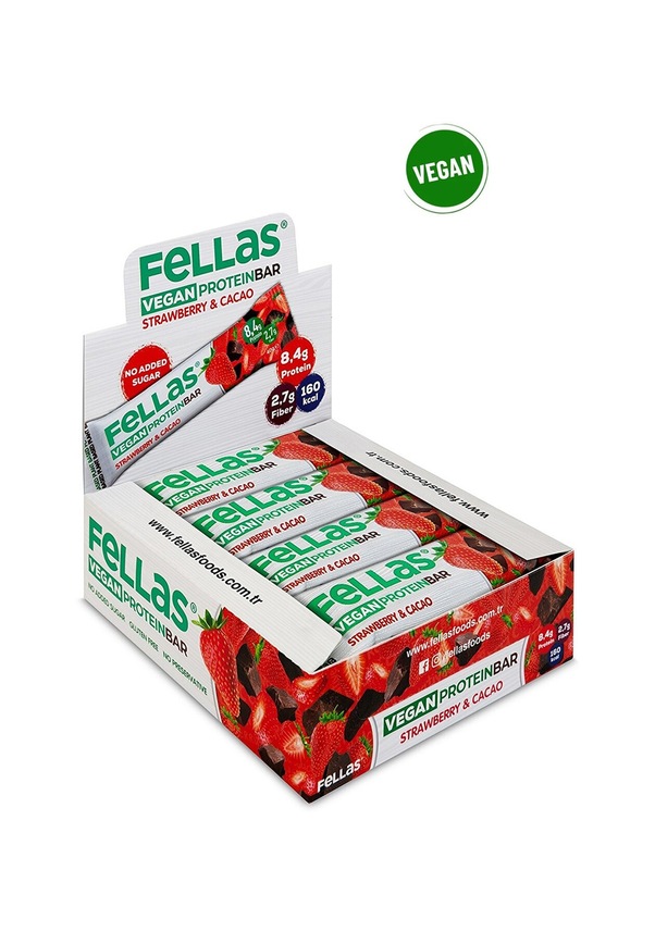 Fellas Protein Bar Çilekli ve Kakaolu 12 x 40 G Fiyatları ve Özellikleri