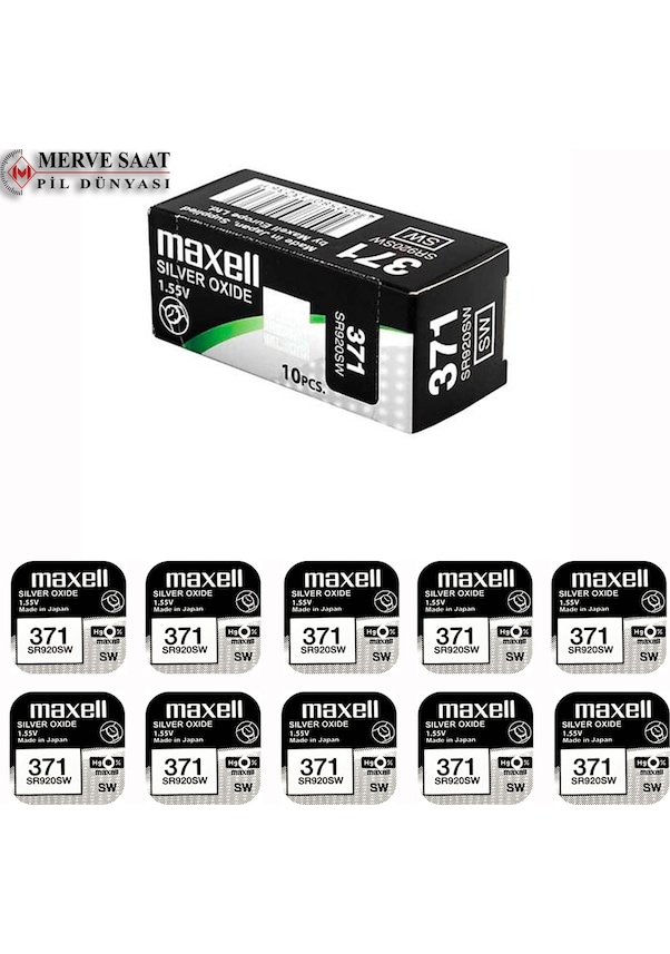 Maxell 371 SR920SW 1.55V Saat Pili 10AD Fiyatları ve Özellikleri