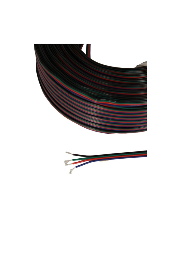 4 Pin Jst Elektrik Kablosu 4'lü Rgb Şerit Led Kablo 3x0,22mm Kalaylı ...