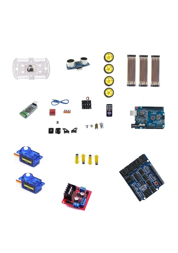 Emes Robotik 4wd Arduino Araba Kiti Pan Tiltli Bluetooth Robot Ar ...