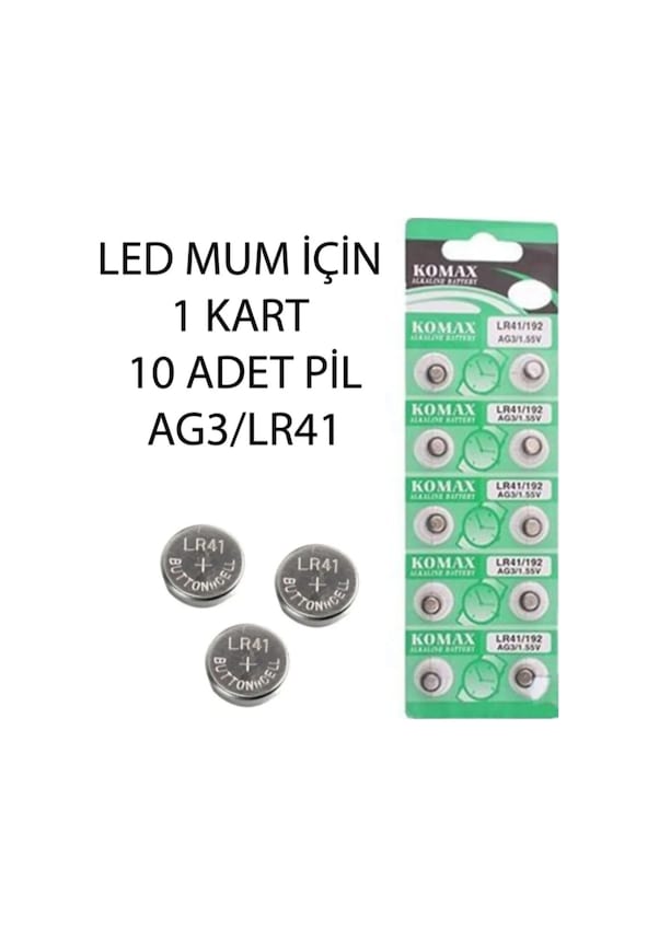 Led Mum Uyumlu Lr41 Pil Modeli Ag3 Saat Hafıza Yazıcı Düğme Pil ...
