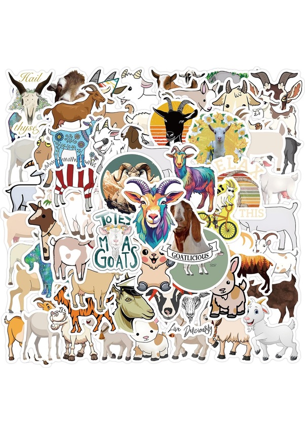 60 Adet Sevimli Keçi Çıkartma Paketi, Çocuklar Gençler Yetişkinler İçin ...