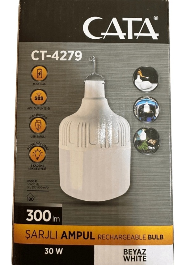 Cata Ct-4279 30w 6500k Beyaz Işık Şarjlı Led Ampul 2 Adet Fiyatları ve ...