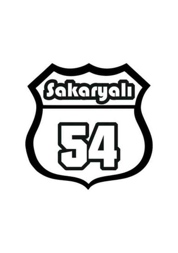 54 Sakaryalı Plaka Sticker Araba Yapıştırma 14Cmx14Cm-Beyaz Fiyatları ...