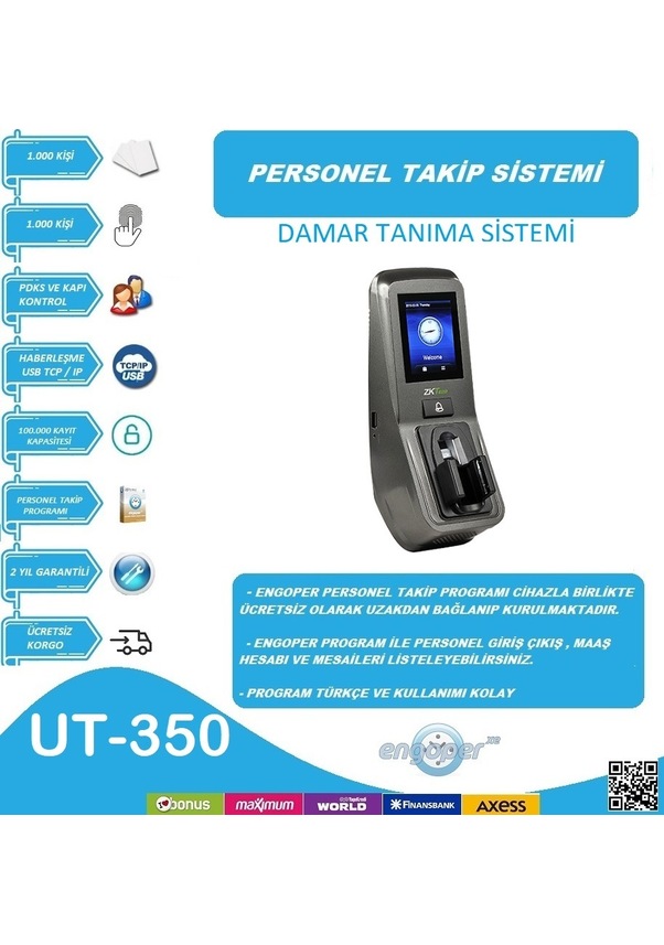 Zkteco Fv350 Damar Tanıma Parmakizi Personel Takip Sistemi Fiyatları ve Özellikleri