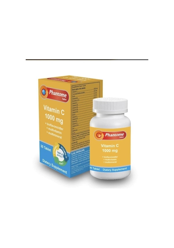 Phantome Vitamin C 1000 MG 30 Tablet Fiyatları ve Özellikleri
