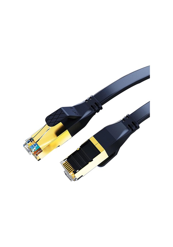 Cat 8 Düz Koruma Ethernet Kablosu, İç Ve Dış Mekan, Yüksek Hızlı 32awg ...