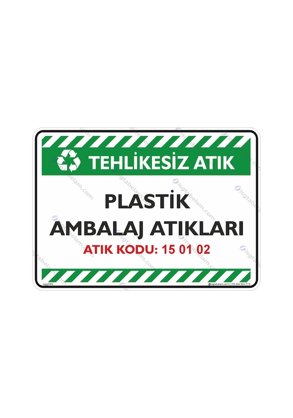 Plastik Ambalaj Atıkları Atık Kodu: 15 01 02 25 x 35 CM Dekota ...