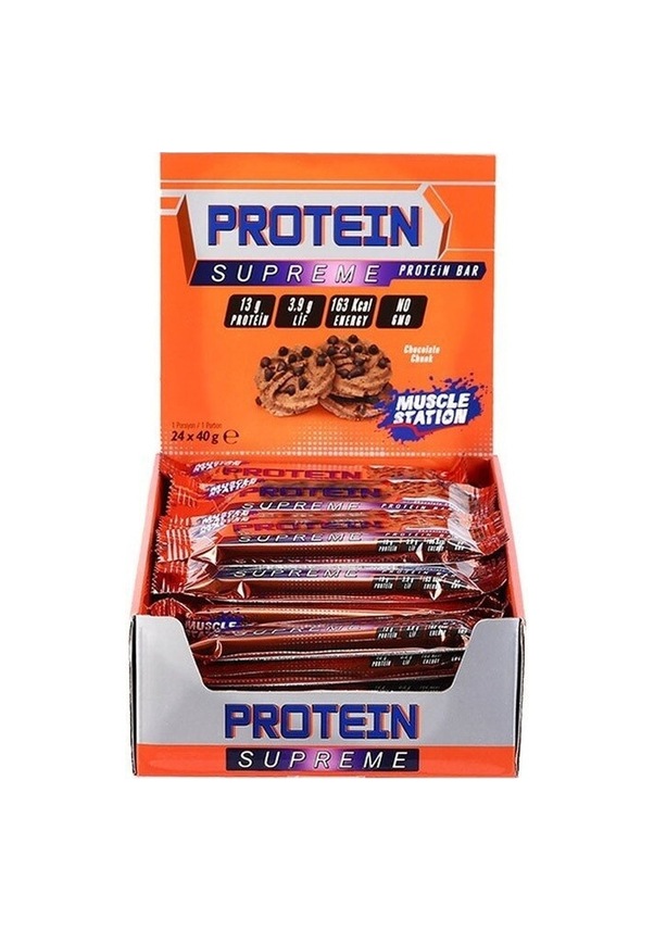 Muscle Station Supreme Protein Bar Chocolate Chunks 40 G 24 Adet ...