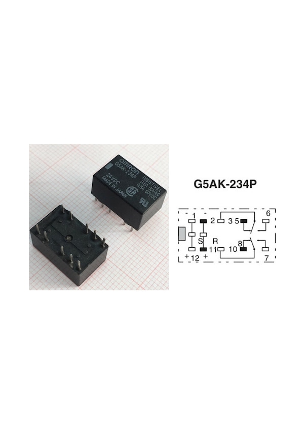 G5Ak-234P-24V Röle Çift Enversör Kontak Latch Çift Bobin 24Vdc ...