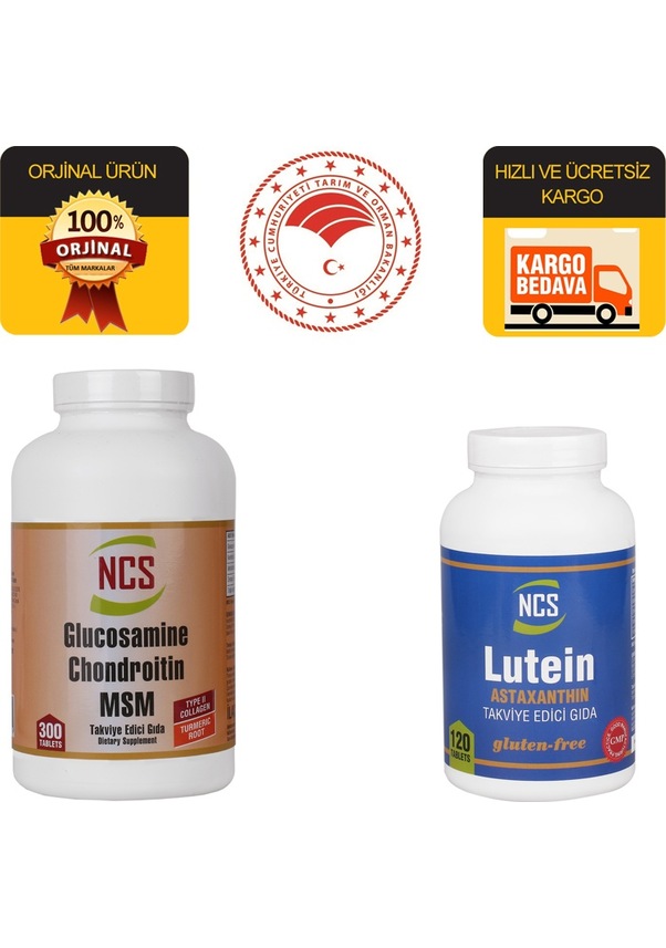 Ncs Glucosamine Condroitin Msm 300 Tablet + Ncs Lutein Astaxanthin 120 Tablet Fiyatları ve ...