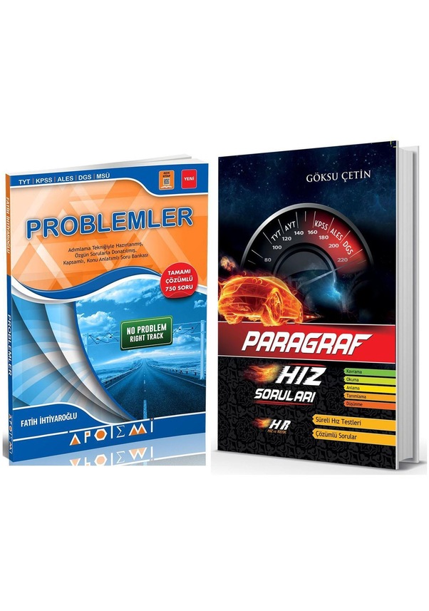 Apotemi Problemler Ve Hız Renk Paragraf Soru Bankası Seti 2 Kitap Fiyatları ve Özellikleri