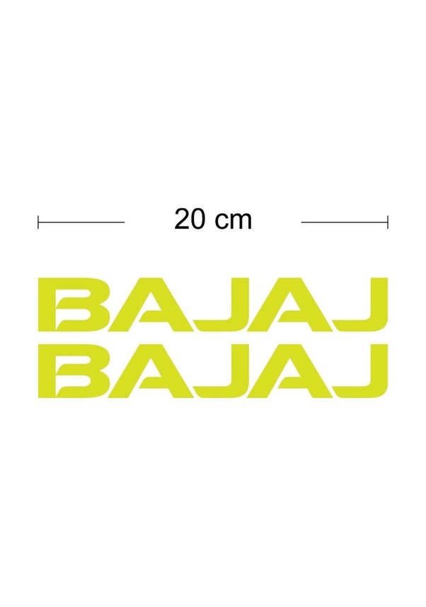 Bajaj Yazılı Neon Sarı Sticker Etiket Modeli Fiyatları ve Özellikleri