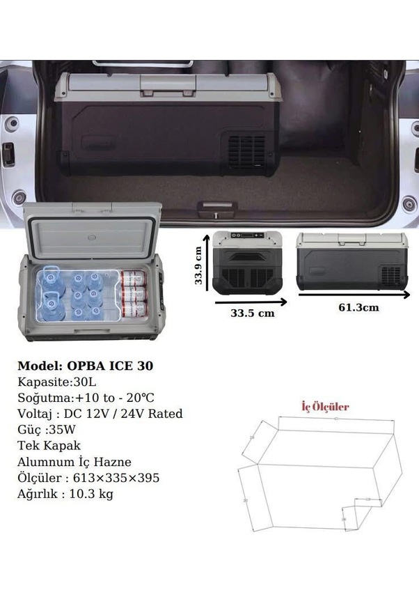Opba Ice 30 30litre Taşınabilir Araç Buzdolabı Fiyatları ve Özellikleri