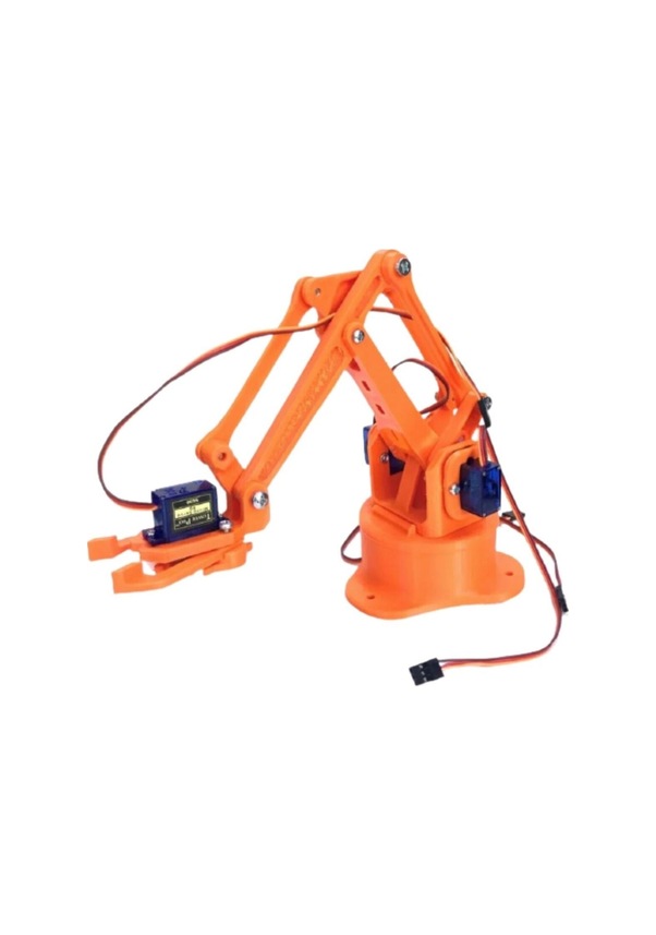 Arduino Robot Kol 3d Baskı 4 Servo Takılmış Halde Montaj Yapılmış ...