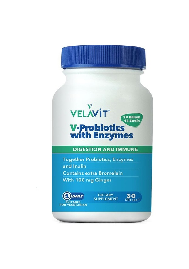 Velavit V-Probiotics With Enzymes 30 Kapsül Fiyatları ve Özellikleri