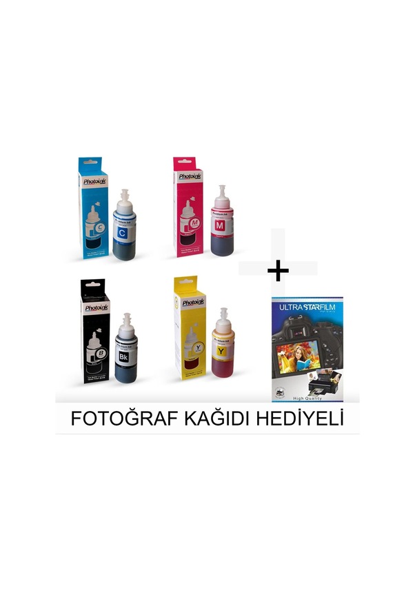Epson Ecotank L565 İçin 1 Takım Photoink Mürekkep Fotoğraf Kağı ...