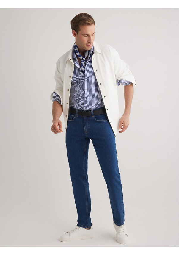 Jud Felix 100 Normal Bel Koyu Mavi Regular Jeans Erkek Koyu Mavi 30 ...