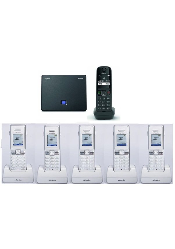 Gigaset AS690 IP 6 Dahili Swissvoice Kablosuz Telefon Santrali ...