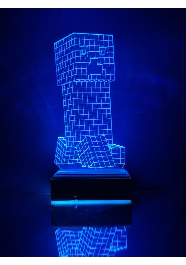 Çocuklara Özel 3D Minecraft Led Masaüstü Ve Gece Lambası Fiyatları ve ...