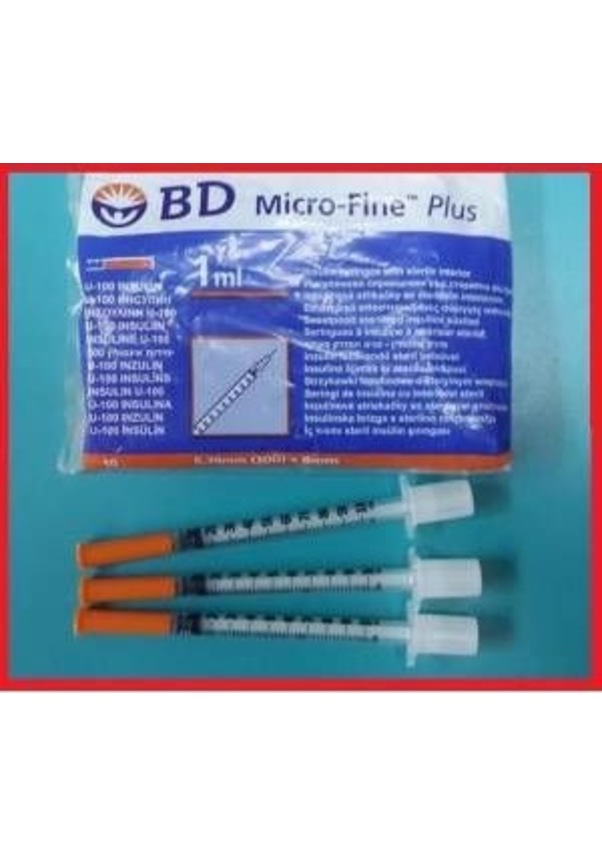 BD Micro Fine İnsülin Enjektörü 1cc 100U 30G 0.30 x 8 MM 10'lu Fiyatları ve Özellikleri