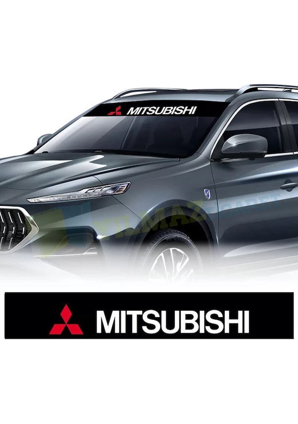 Mitsubishi Logo Ön Arka Cam Güneşlik Oto Sticker Yapıştırma Araba 130 X ...