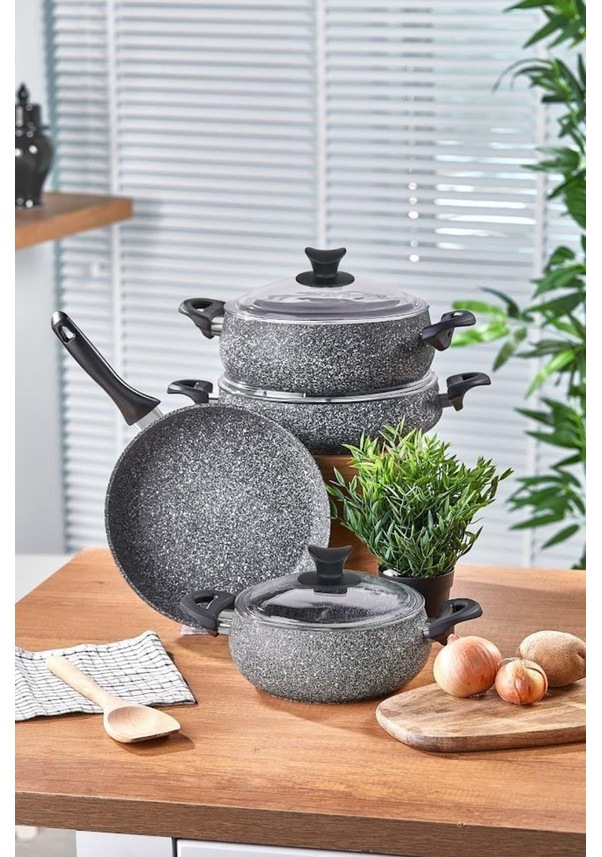 Taç Mastercook Tombik 7 Parça Seti Gri Fiyatları ve Özellikleri