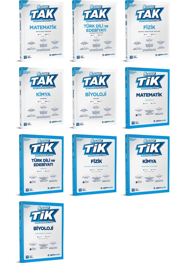 Eğitim Vadisi 2025 9. Sınıf Matematik + Edebiyat + Fizik + Kimya + Biyoloji Tak Tam Anlatım ...