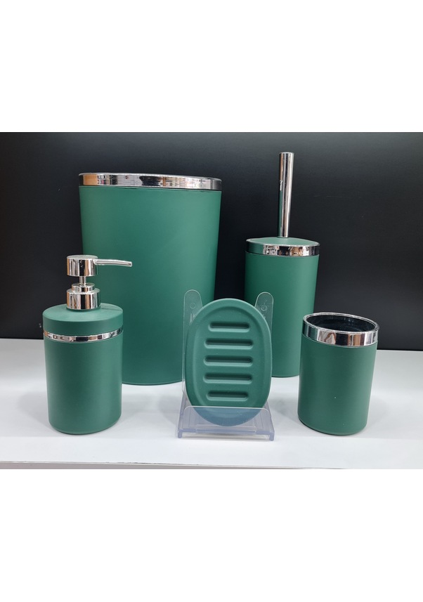Akrilik Gold Çizgi Yeşil Soft 5'Li Yuvarlak Banyo Seti Takımı Fiyatları ...