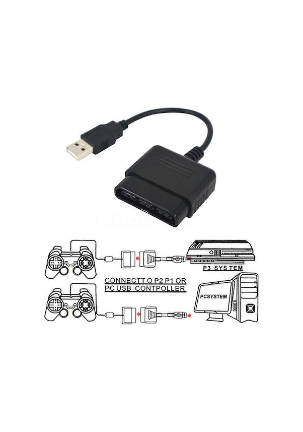 Usb Cable Ps2 To Ps3 Video Game Controller Adapter Converter Fiyatları ...