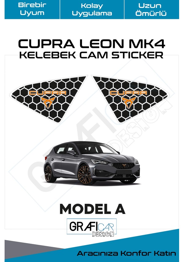 Cupra Leon Mk4 Kelebek Cam Sticker Set / Model A Fiyatları ve Özellikleri