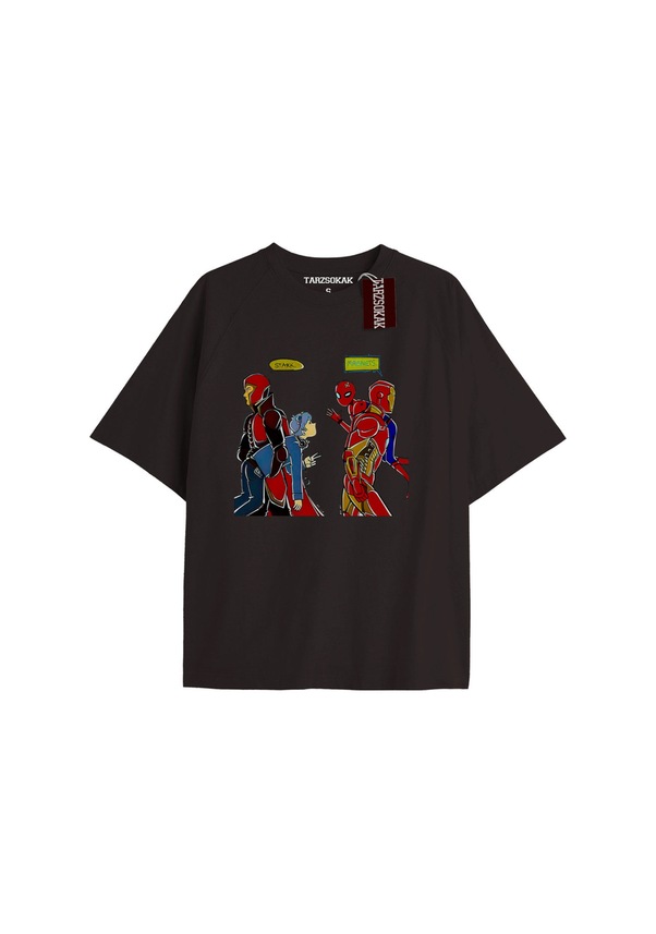 Drippy Spider-man Gazete Baskı Model No Way Home Tshirt Drpy1881 Siyah ...