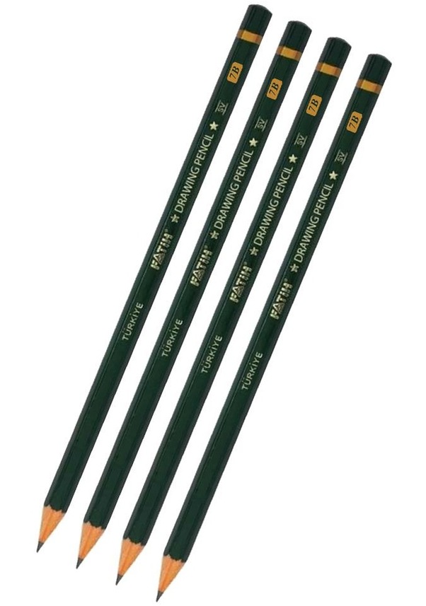 7B Resim Kalemi Dereceli Kalem 4 Adet Fatih Dereceli Resim Kalemi ...