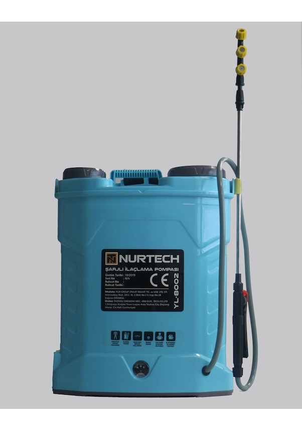 Nurtech YL8002 Şarjlı İlaçlama Pompası 20 L Fiyatları ve Özellikleri