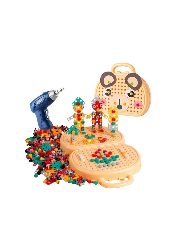 Elektrikli Matkap Mozaik Bulmaca Araç Seti İle 3d Oyun Alet Kutusu ...