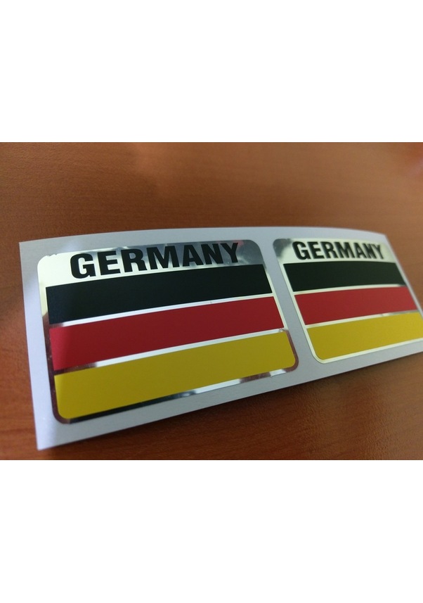 2 Adet Germany Alman Bayrağı Logo Amblem Sticker 2D 6X4Cm Fiyatları ve ...