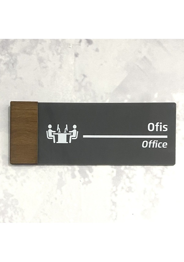 Dekokonsept Wooden Serisi Ofis Ofis Oda Kapı İsimliği Yönlendirme Tabelası Fiyatları ve Özellikleri