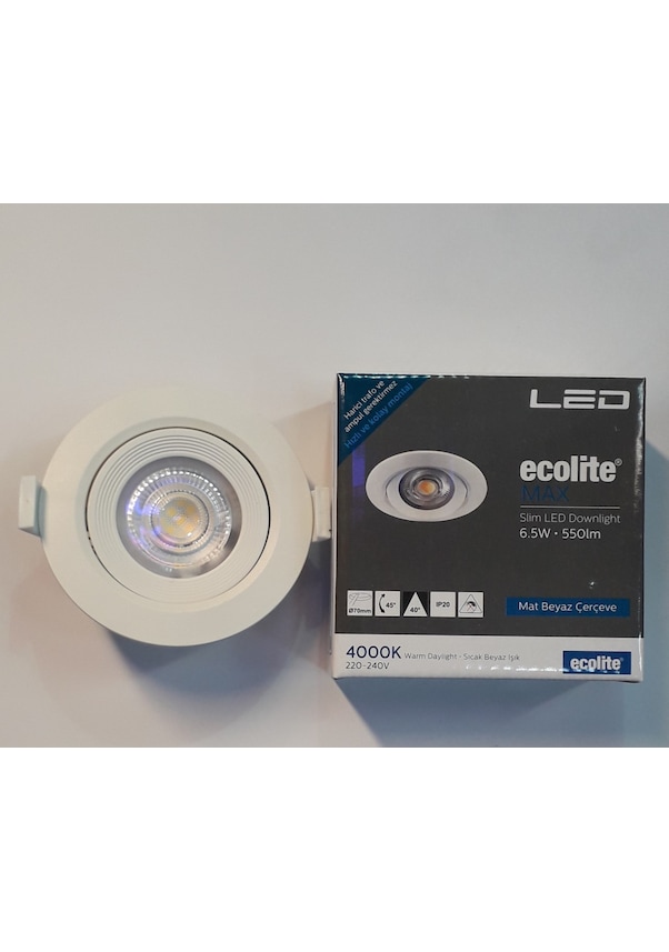 Ecolite 10'Lu Paket 6.5W 4000K Led Gömme Spot Ilık Beyaz Işık Fiyatları ...