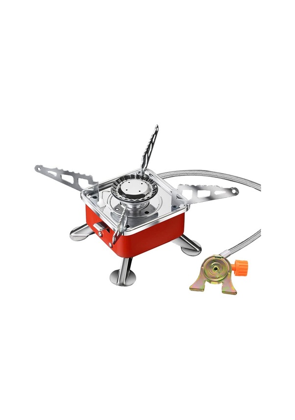 Mini Kare Kamp Sobası, Kompakt Katlama, Rüzgar Geçirmez, Piezo Ateşleme ...