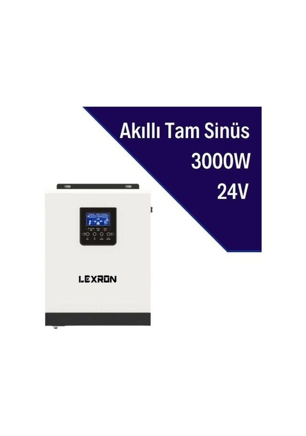 Lexron 3kVA 3kW 3000W 24 Volt Tam Sinüs Akıllı İnverter Tam Sinüs Akıllı İnverter Fiyatları ve ...