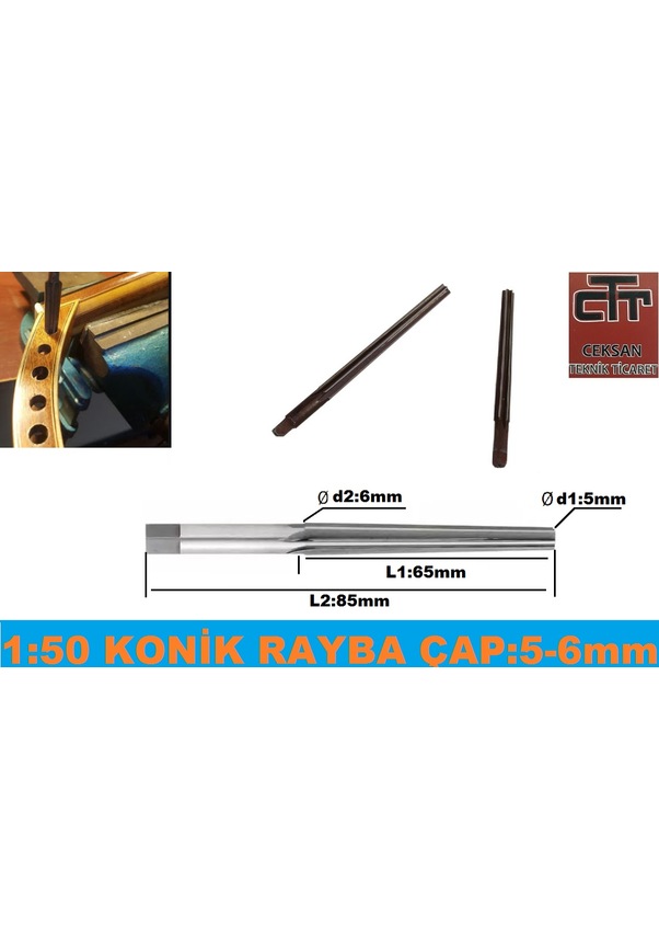 Konik Ahşap Delme Rayba 1:50 Oran Çap 5mm-6mm Fiyatları ve Özellikleri