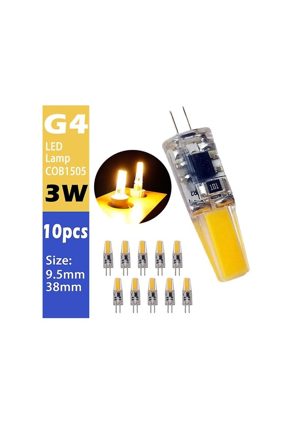 10 Adet Kısılabilir Led Ampul G4 Cob Tüp Mini 3w Fitil Halojen Lamba ...