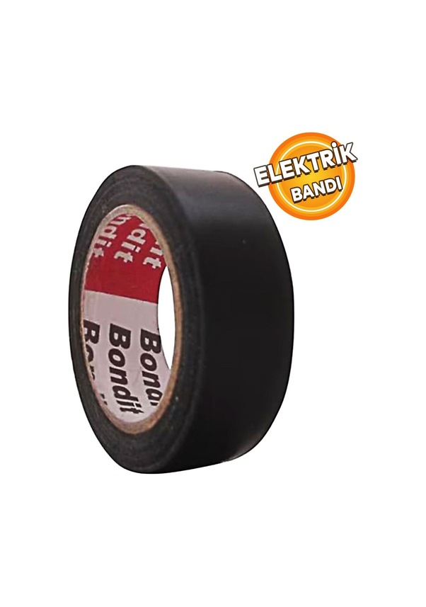 Bondit Elektrikçi Bandı Siyah İzole Elektirik Bant Bandı Pvc 19 Mm ...