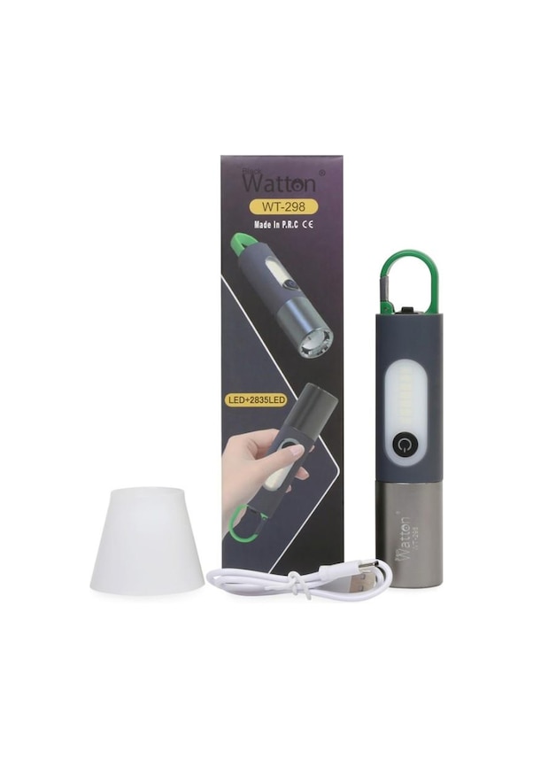 Watton Wt-298 Şarjlı El Feneri 750 Lümen Kamp Lambası Type-c Girişli Led+2835led Fiyatları ve ...