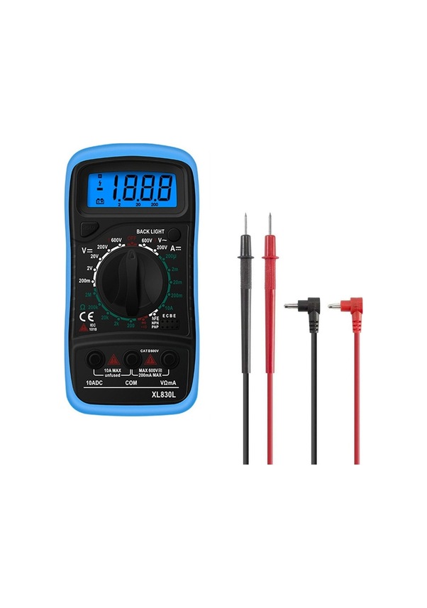Xl830l-mavi-xl830l El Dijital Multimetre Lcd Arka Işık Taşınabilir Ac ...