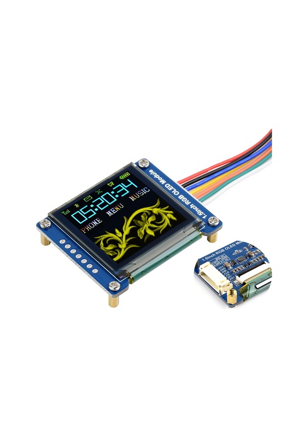 1.5inch Rgb Oled Ekran Modülü 128 128 Piksel, 65k Rgb Ekran Renkleri ...